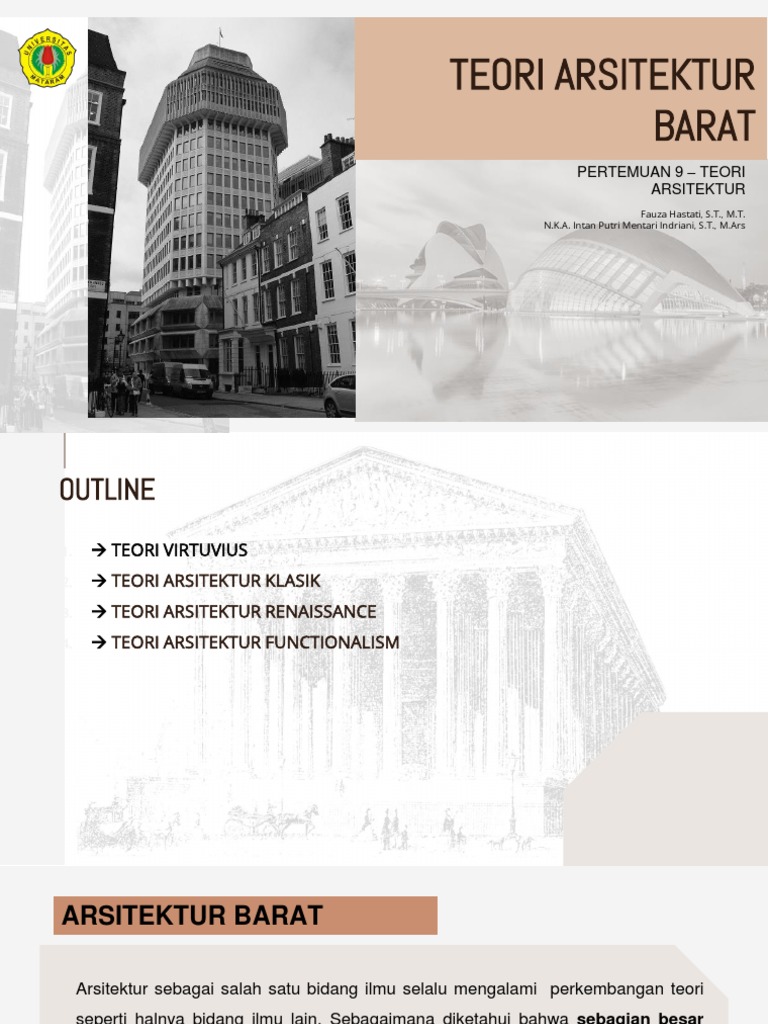 M9 - Teori Arsitektur Barat | PDF | Ilmu Sosial | Seni