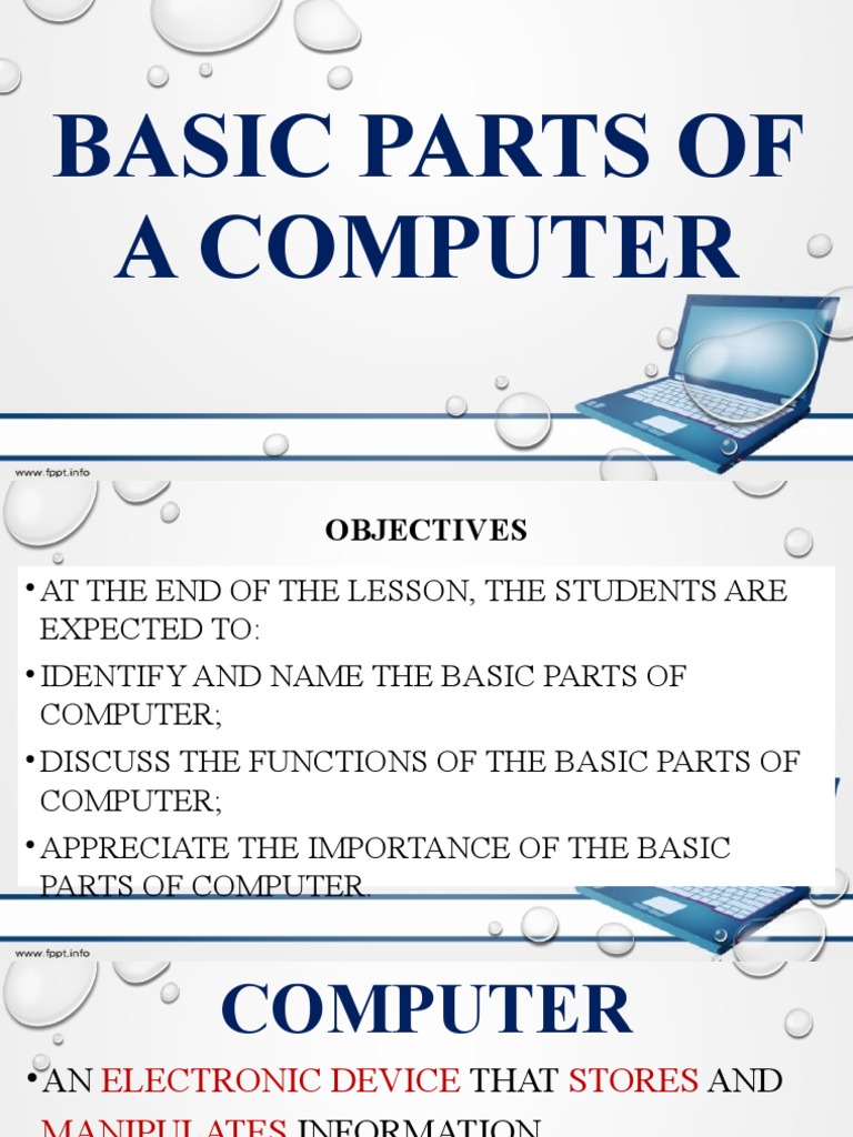 Basic Parts of A Computer | PDF | Computer Keyboard | Wireless