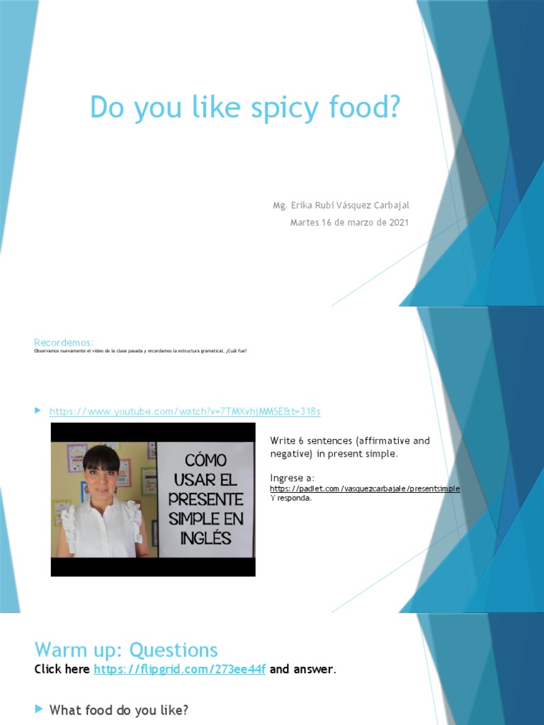 Do You Like Spicy Food | PDF