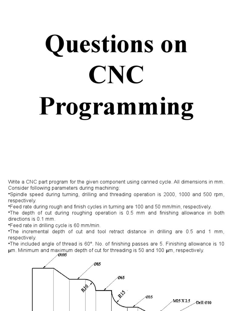 CNC Questions | PDF | Numerical Control | Machining