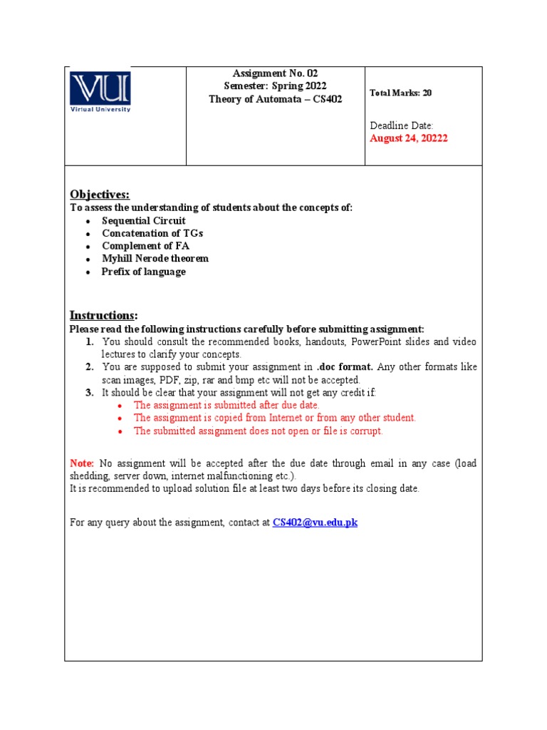 CS402 Assignment Solution | PDF | Computing | Theoretical Computer Science