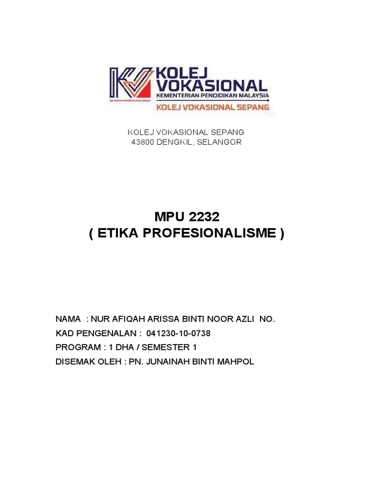 Kajian Kes Etika Piqa | PDF