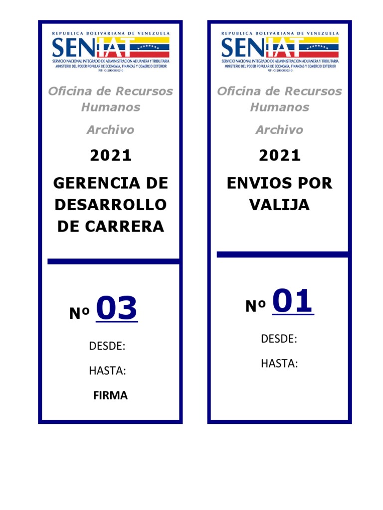 Formatos de Carpetas Oslo. | PDF