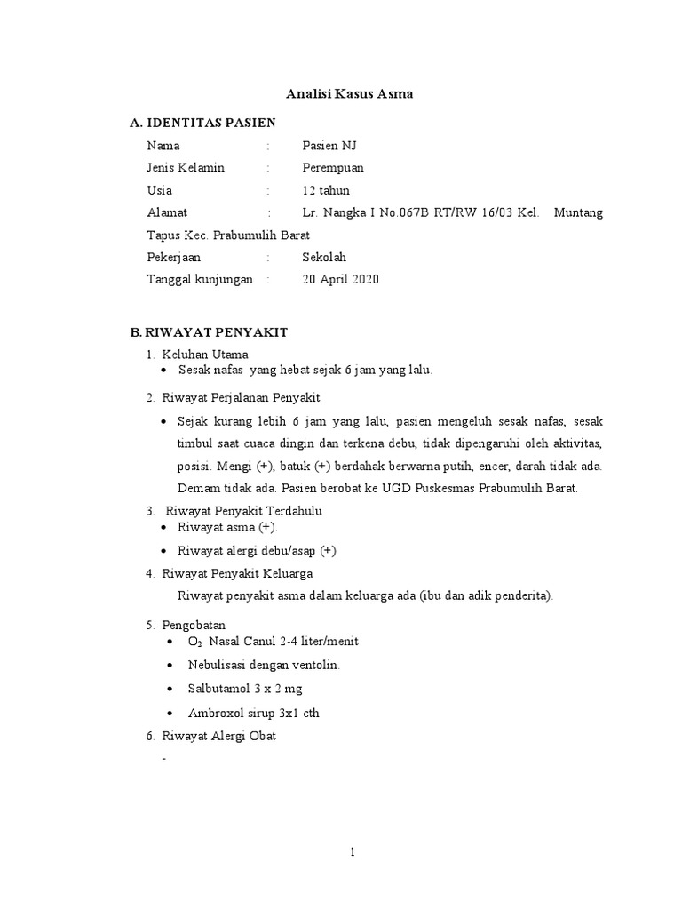 Kasus Asma Kel 1 | PDF