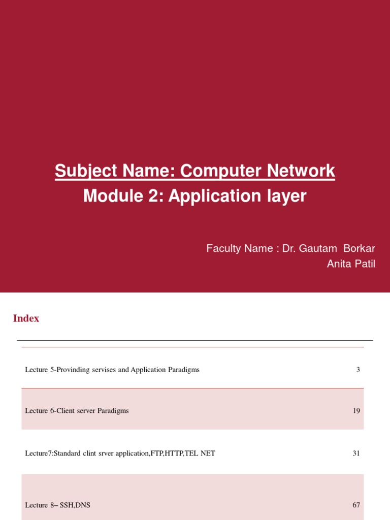 PPT-Application Layer | PDF | Hypertext Transfer Protocol | Network Socket