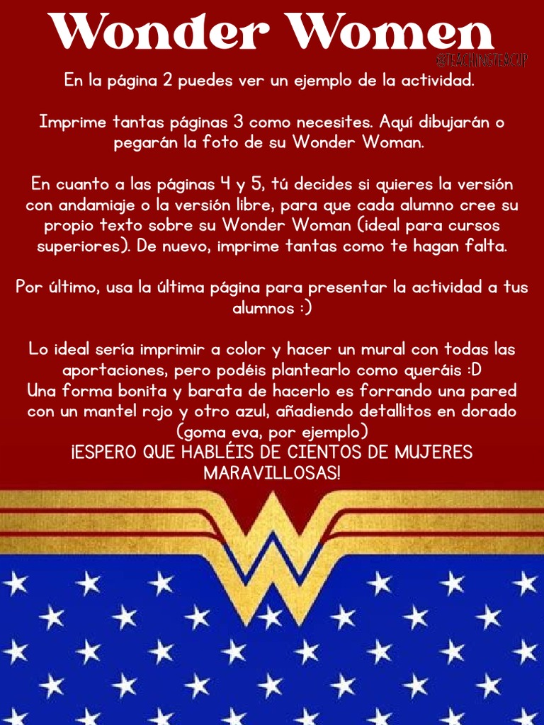 Create Your Own Wonder Woman Story | PDF