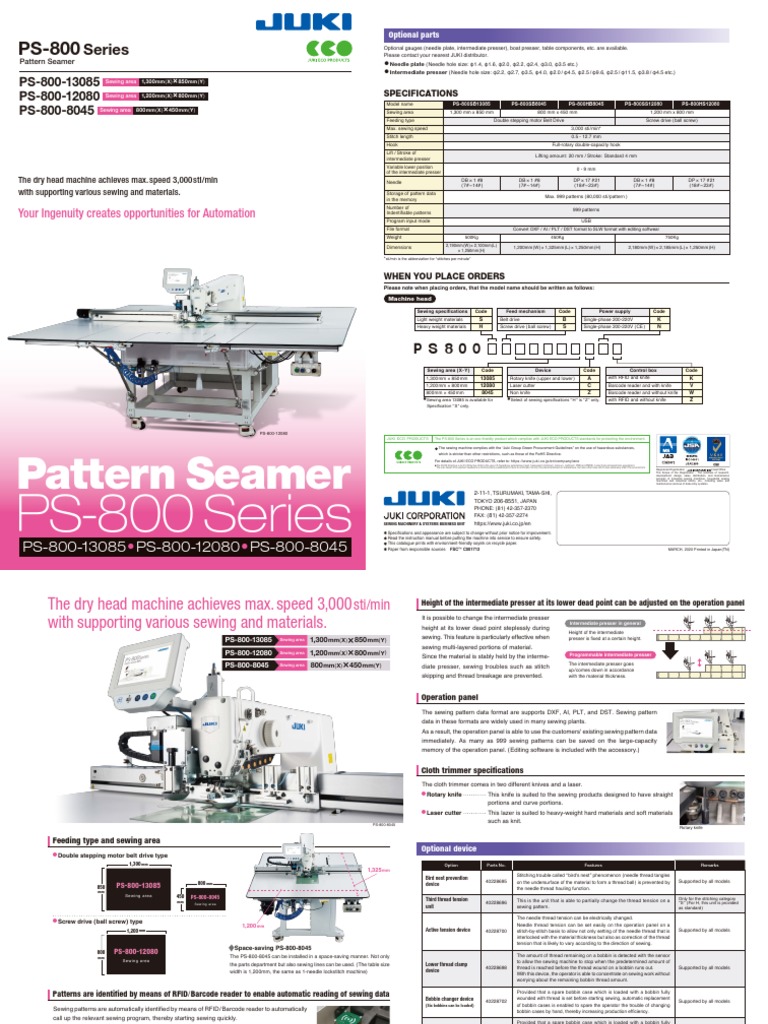 Ps 800 | Download Free PDF | Sewing | Radio Frequency Identification