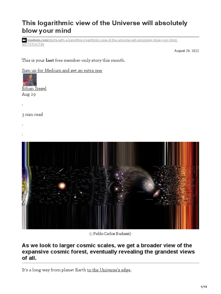 This Logarithmic View of The Universe Will Absolutely Blow Your Mind ...