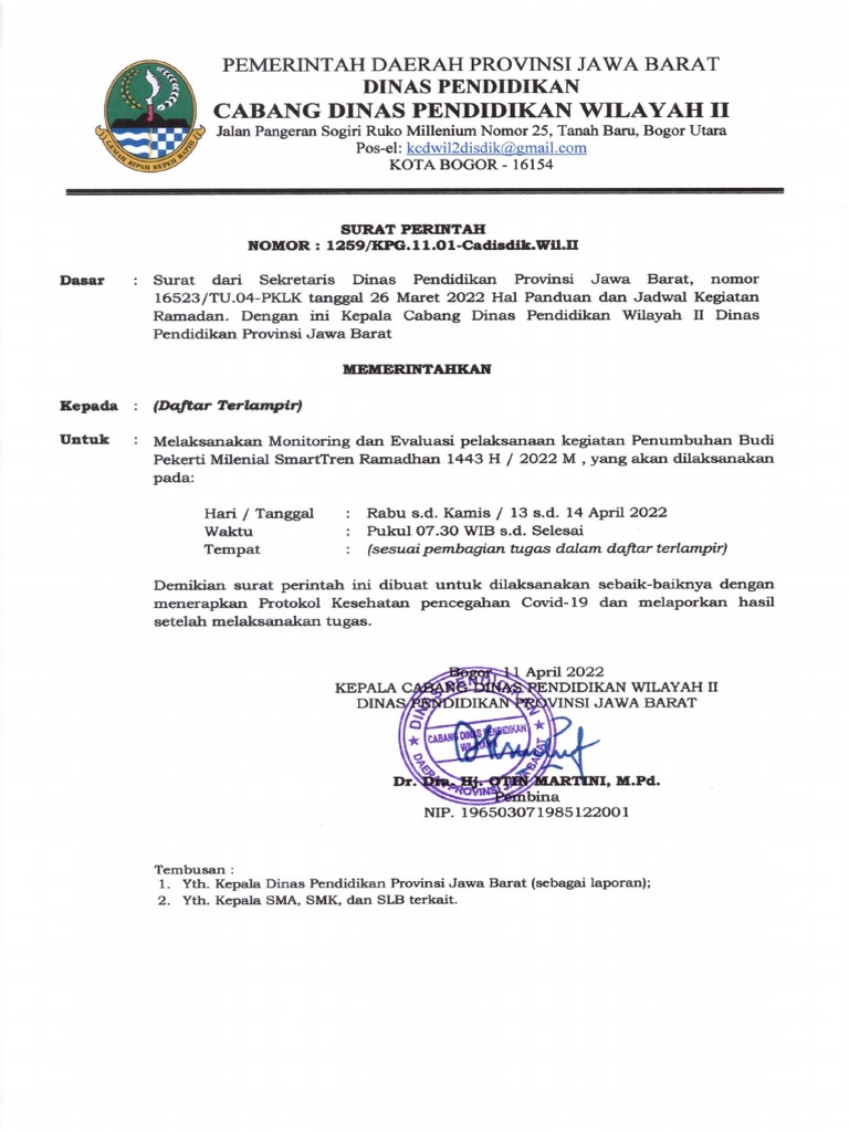 1259 SP Monev SmartTren Ramadhan 1443 H | PDF