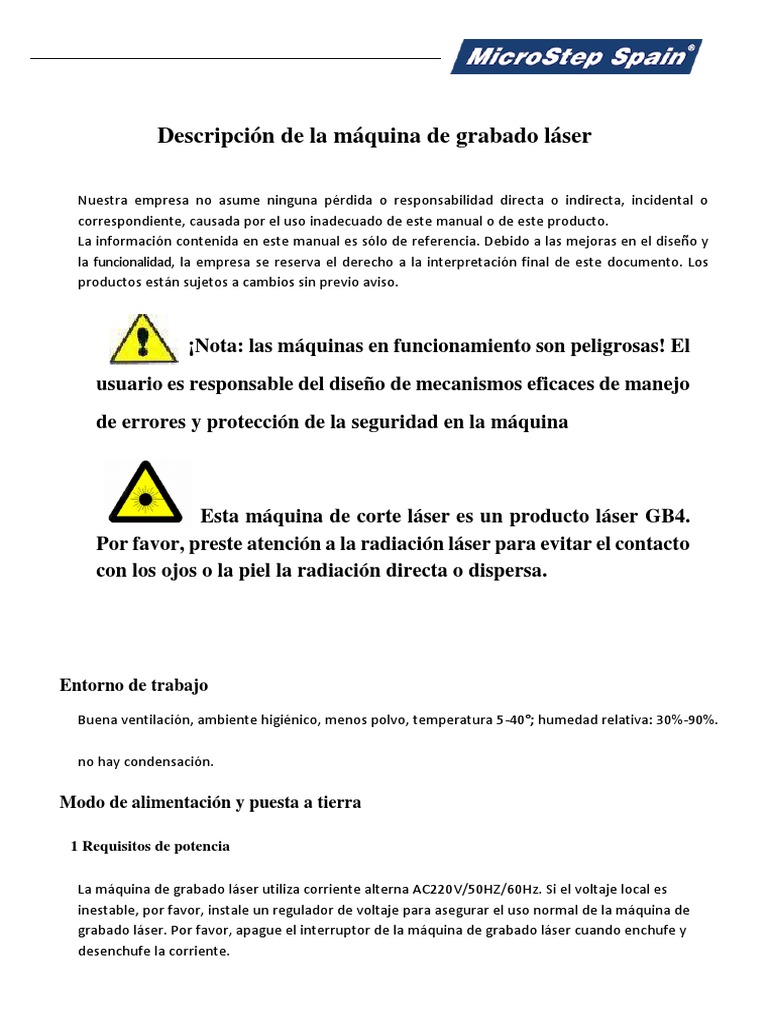 Manual de Láser CO2 Español | PDF | Óptica | Agua