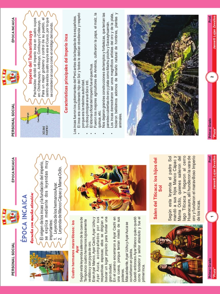 Leyendas y Cultura Inca para Niños | PDF | Imperio Inca | Perú