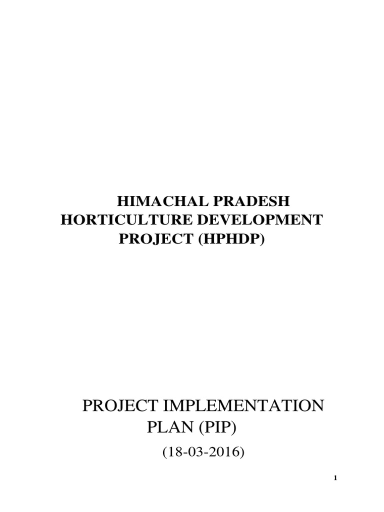 Projectimplementation Plan 27apr19104353am Pdf Agriculture