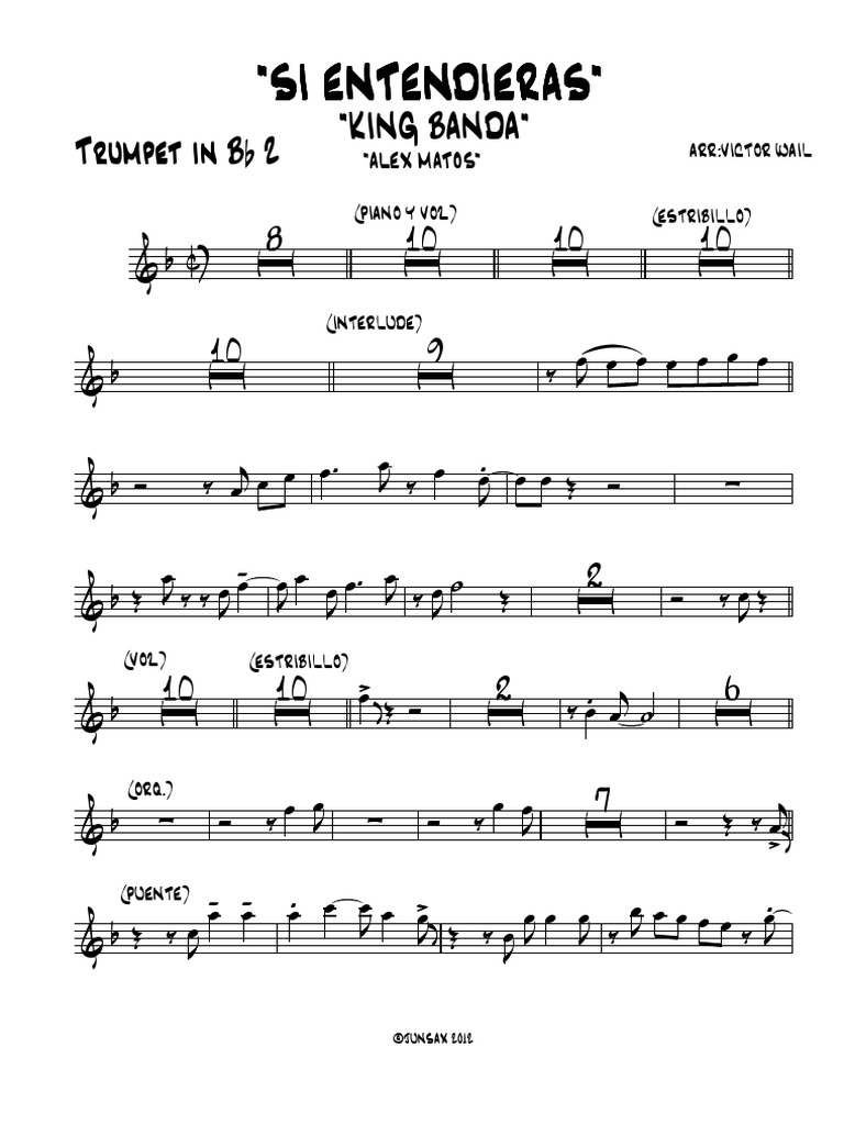 SI ENTENDIERAS - Trumpet in BB 2 | PDF