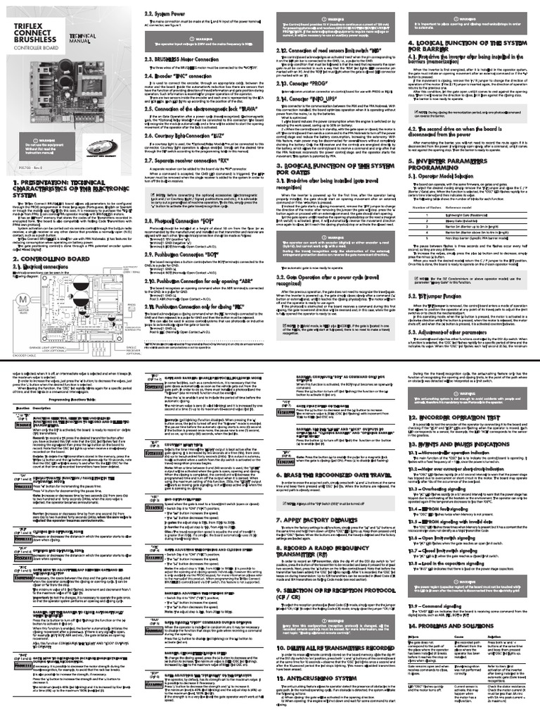 MX Manual Central Triflex Connect Brushless Unificado Rev0 | PDF ...