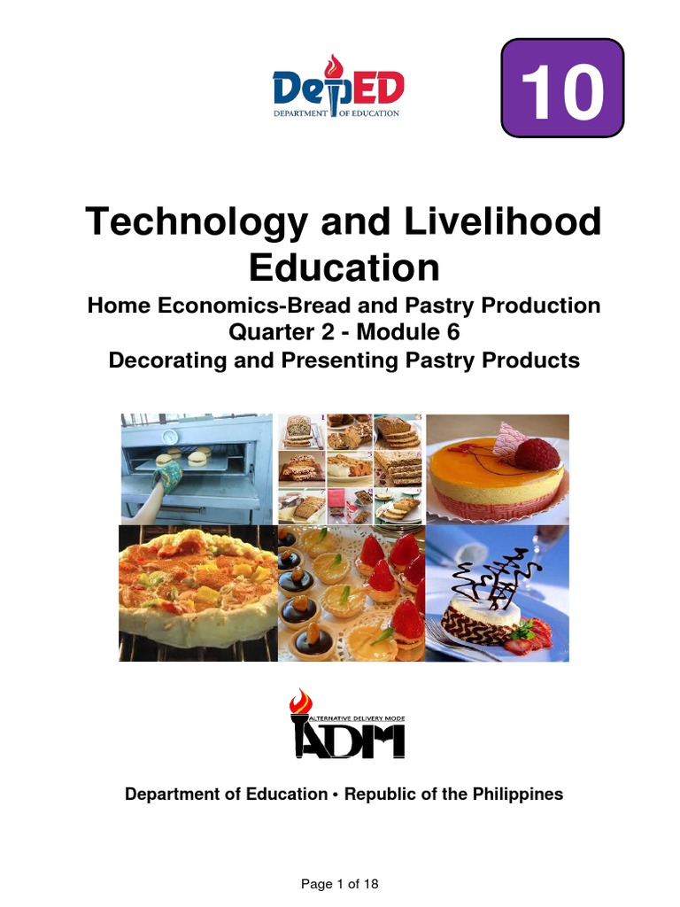 Q2-W4-tle10 - He - Bread - Pastryproduction - q2 - Mod2 EDITED | PDF | Baking | Custard