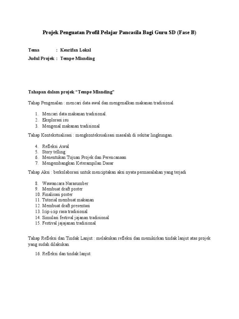 Contoh Modul Projek - P3 | PDF