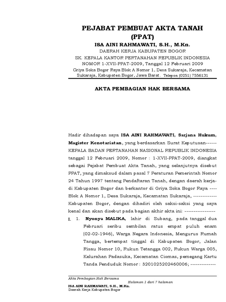 Draft Aphb Versi I | PDF