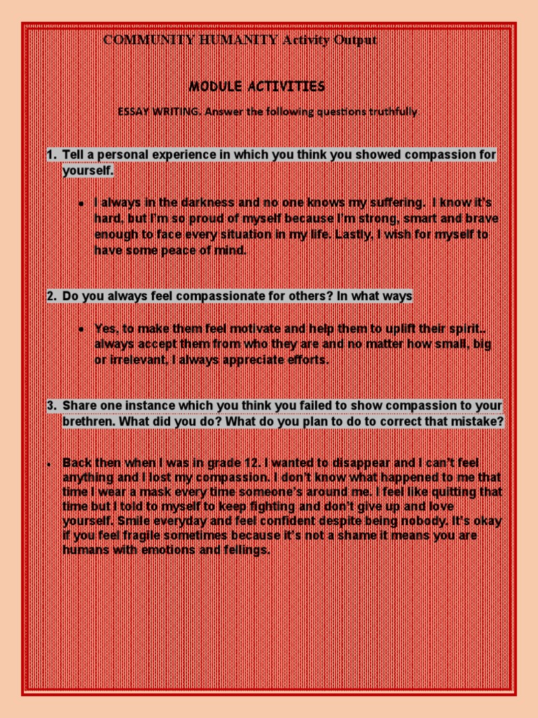 Community Humanity | PDF | Self-Improvement | Lifestyle