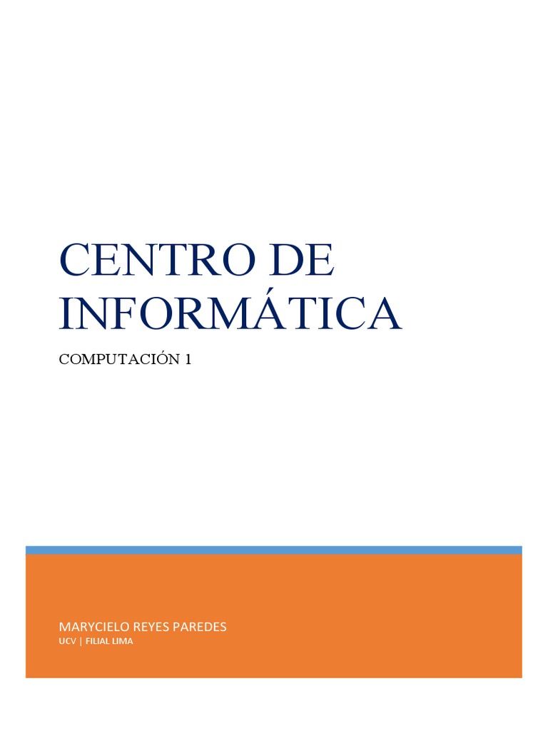 Centro de Informatica - SESIÓN 2 | PDF | Informática | Plan de estudios
