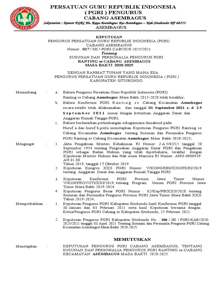 SK Pgri Ranting | PDF