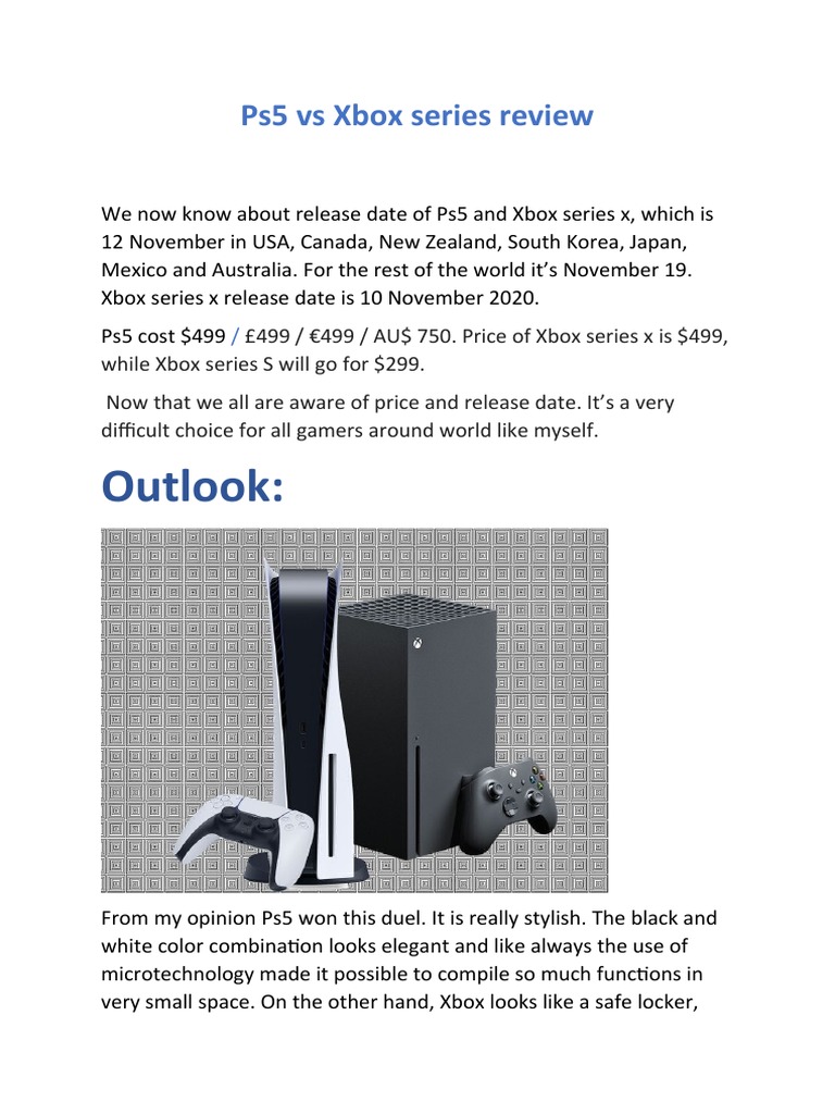 Ps5 Vs Xbox Series Review | PDF | Solid State Drive | Computer Science