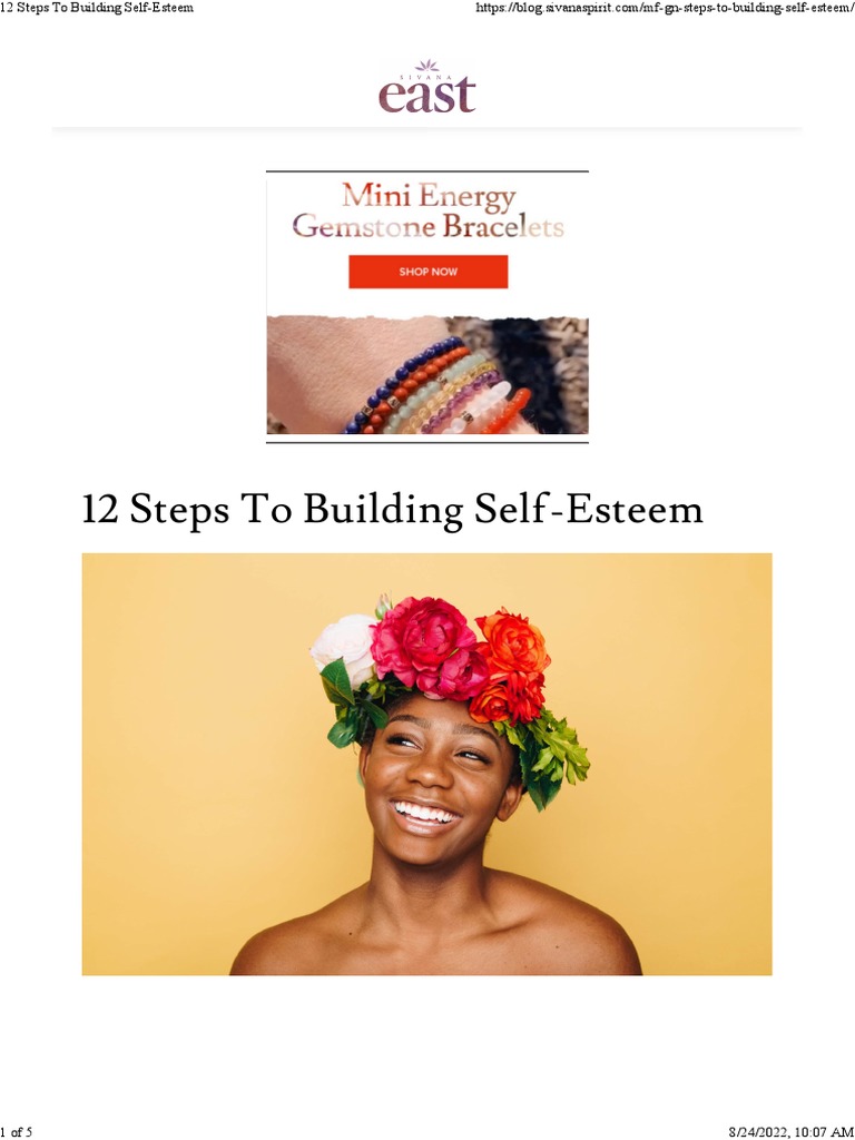 12 Steps To Building Self-Esteem | PDF | Self Esteem | Psychology