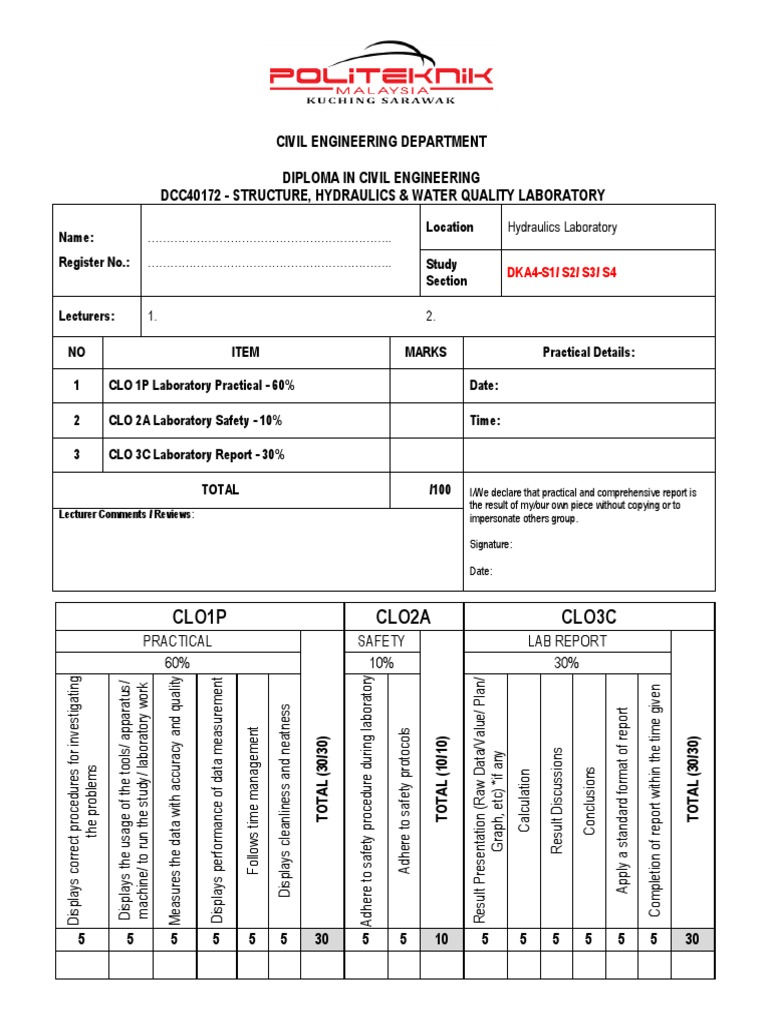 Lab Sheet 2 Bernoulli's Equation | PDF | Fluid Dynamics | Continuum ...