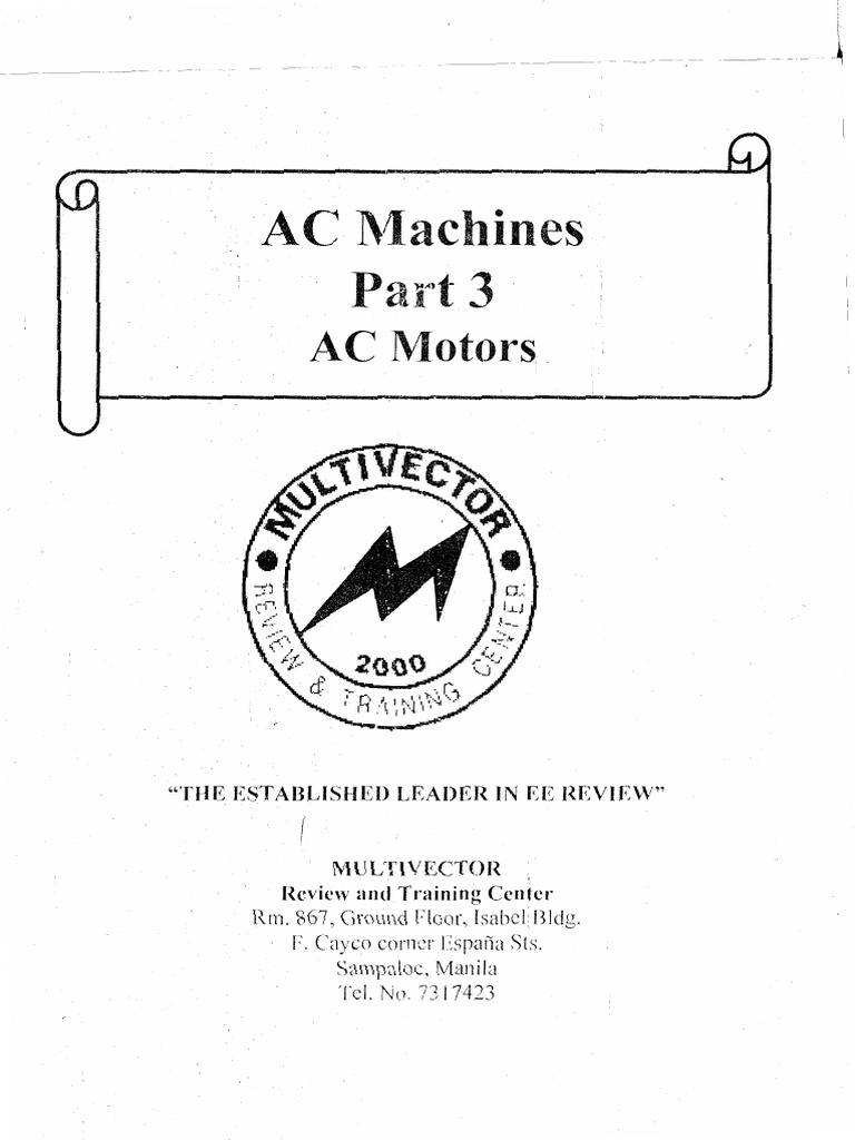 AC Machines (AC Motors) | PDF | Electric Motor | Alternating Current