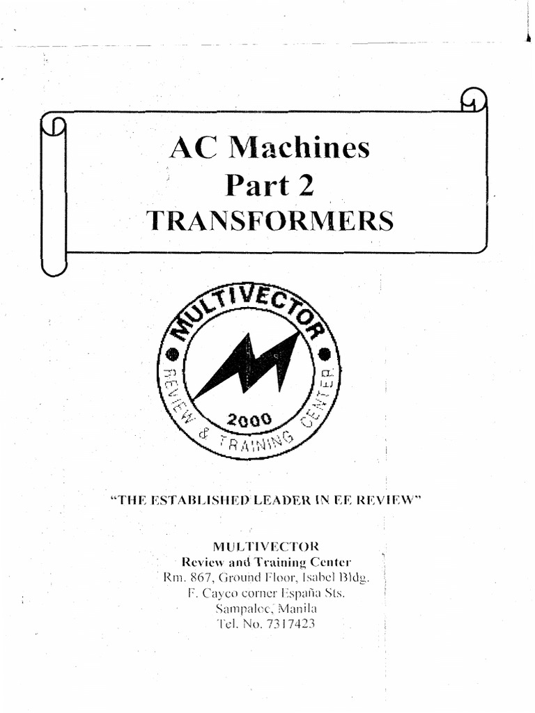 AC Machines (Transformers) | PDF | Transformer | Inductor