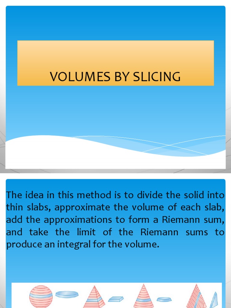 Volumes by Slicing | PDF