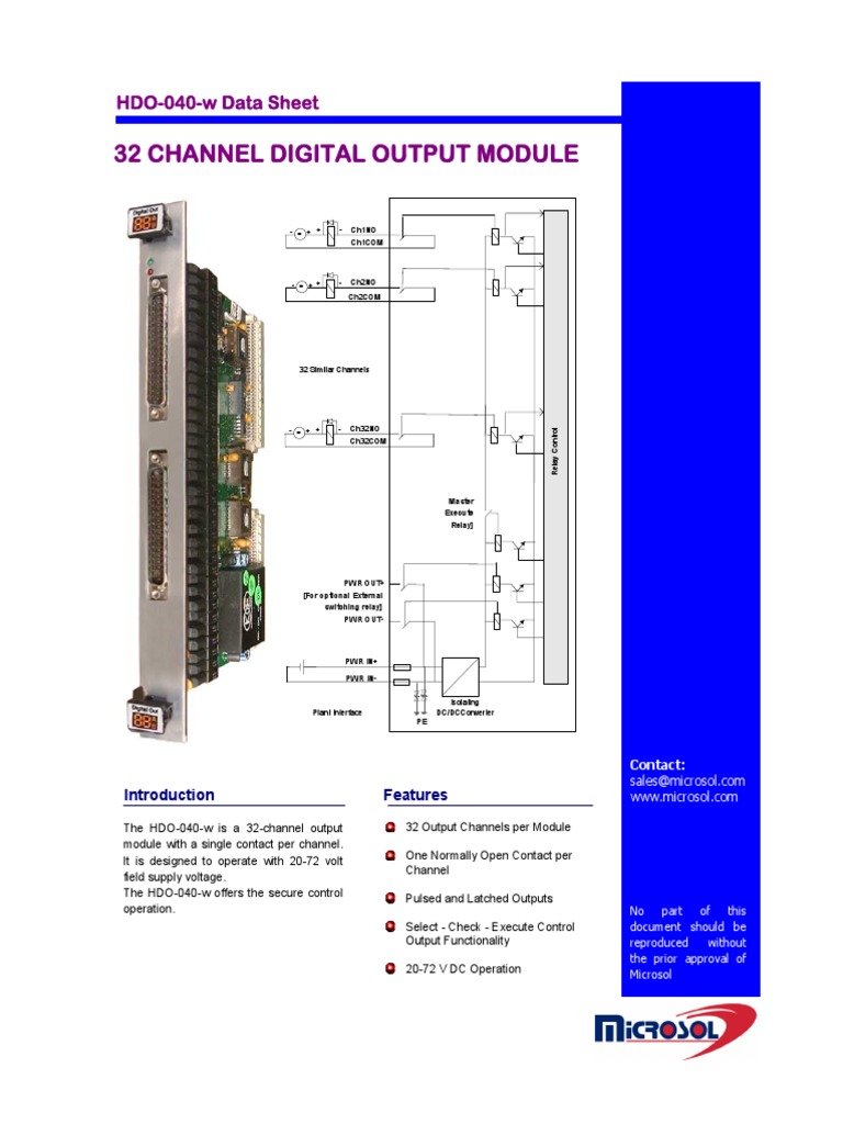 Module Description HDO-040-w 1.3 | PDF | Relay | Amplifier