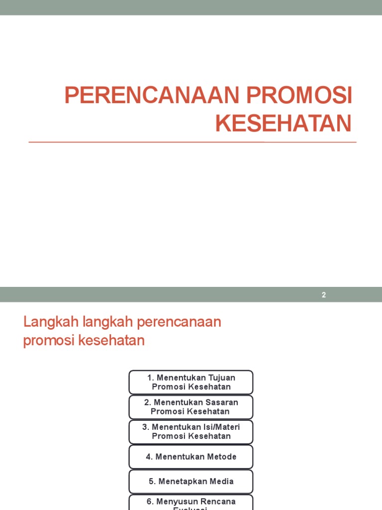 06 - Perencanaan Promkes SAP | PDF