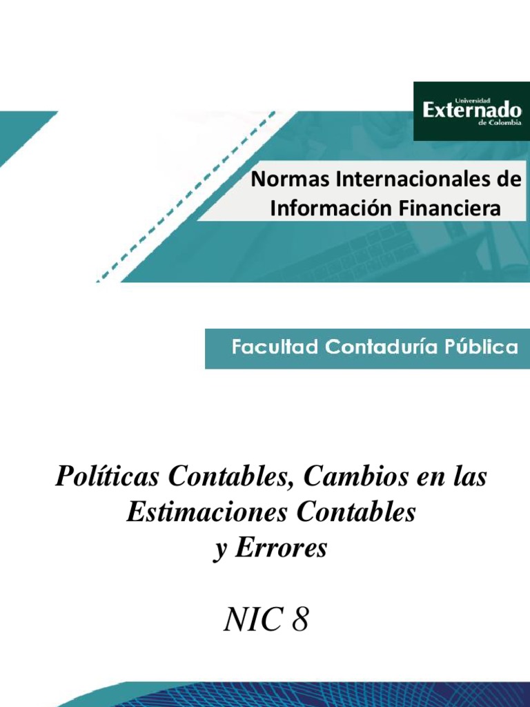Presentacion NIC 8 | PDF | normas internacionales de INFORMACION FINANCIERA | Contabilidad