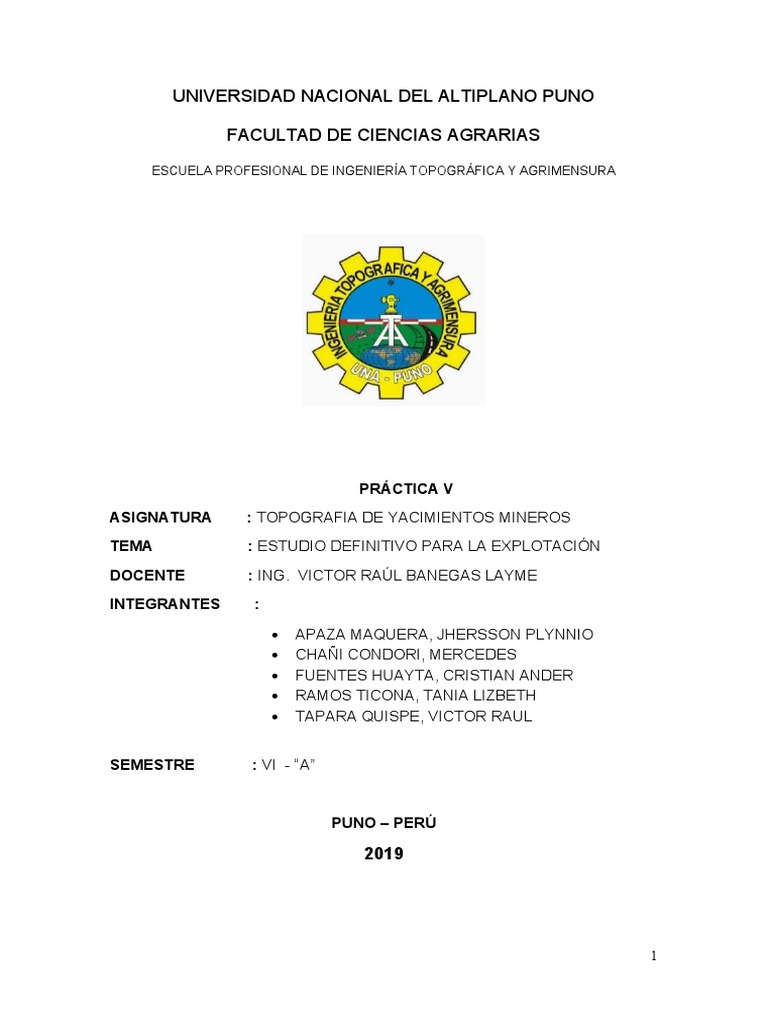 Informe Fina 5 | PDF | Topografía | Science