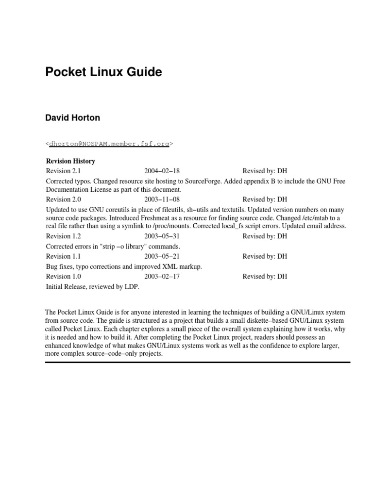 Pocket Linux Guide | PDF | Booting | Linux