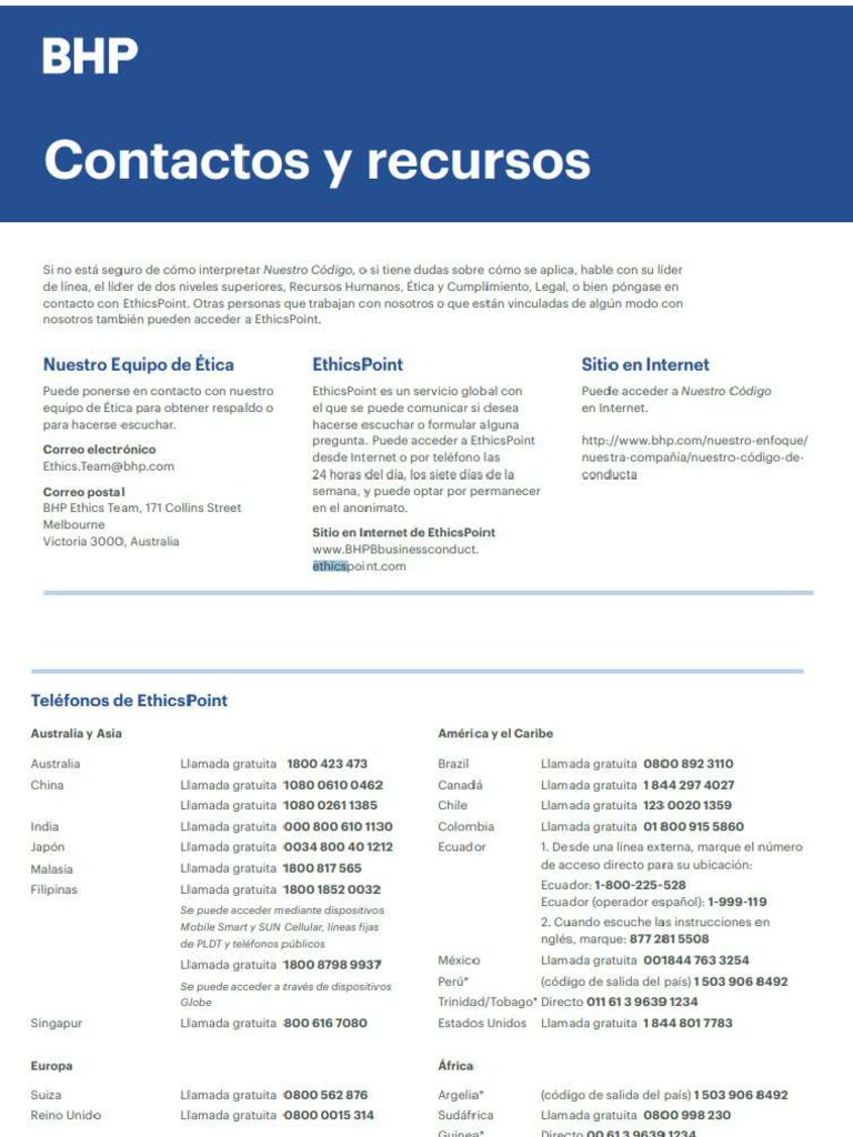 Ethic Point BHP | PDF