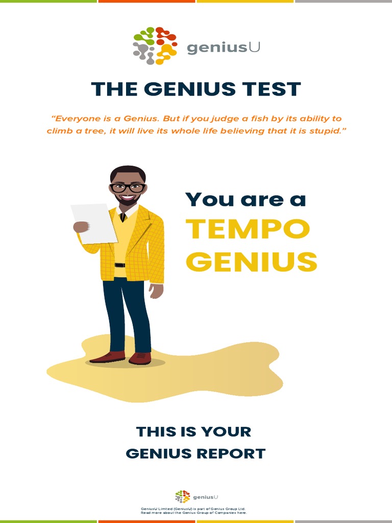 Genius Report - Tempo | PDF | Carl Jung | Visual Perception