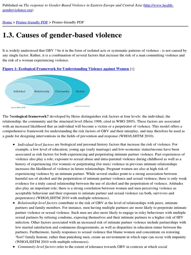 The Response To Gender-Based Violence in Eastern Europe and Central ...