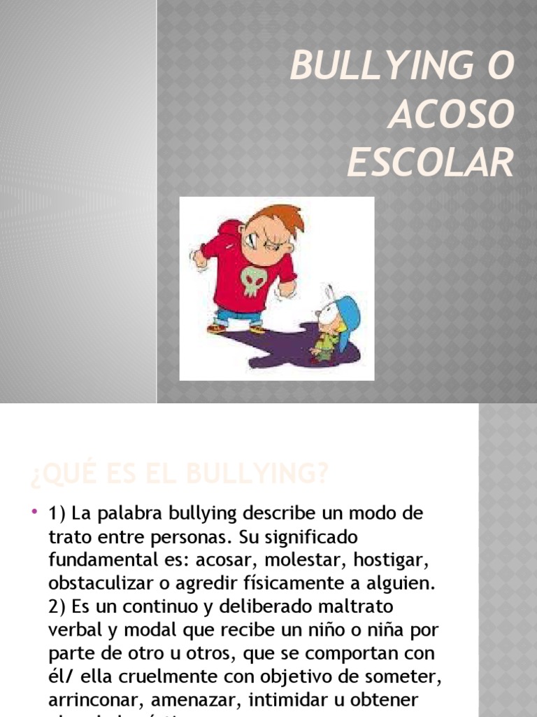 Bullying o Acoso Escolar | PDF | Las emociones | Psicología Social