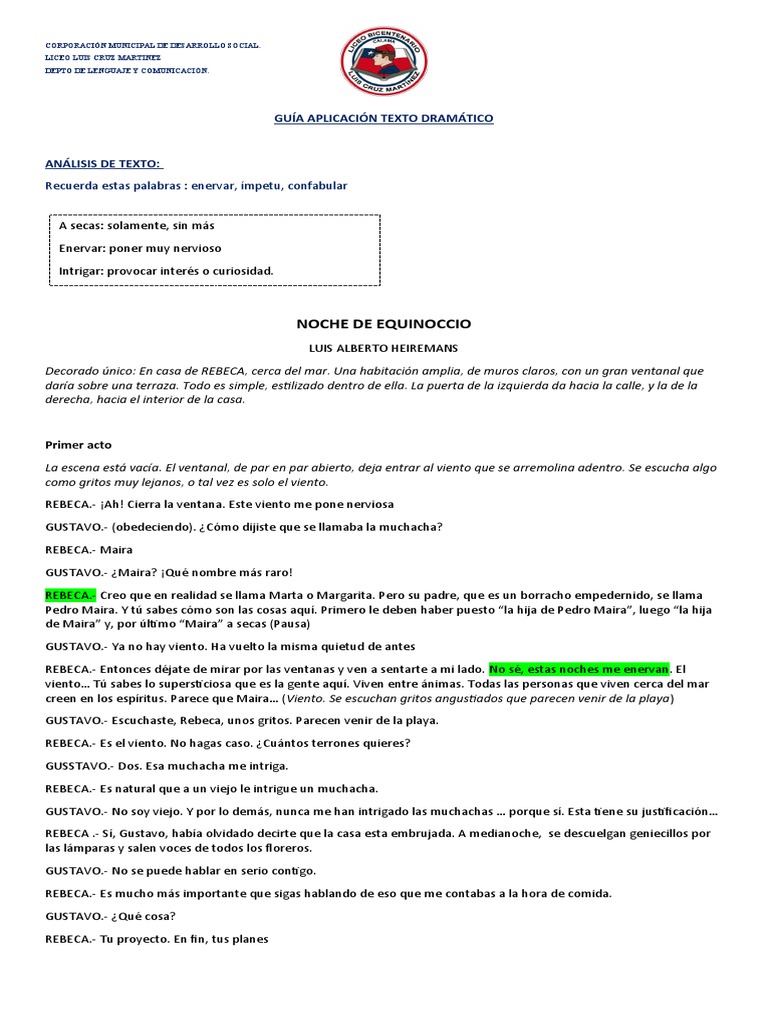Guia 2 Texto Dramático Pdf