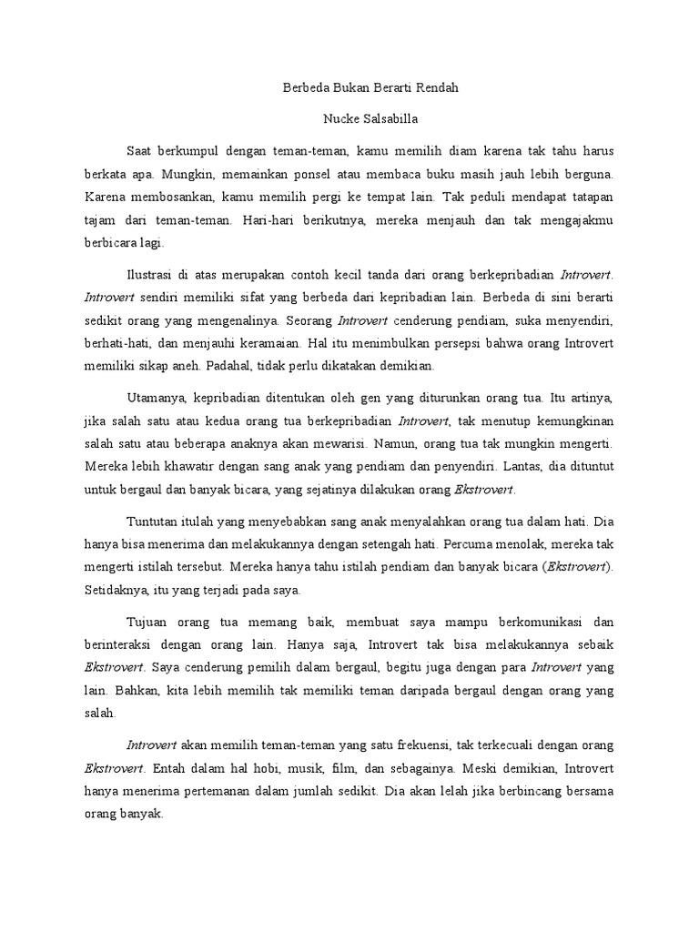 Diary Introvert (Non Fiksi) | PDF