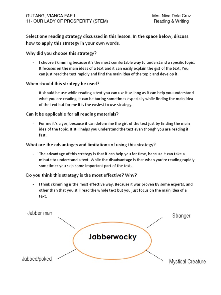 1ST Activity For R - W | PDF | Lewis Carroll | Poems