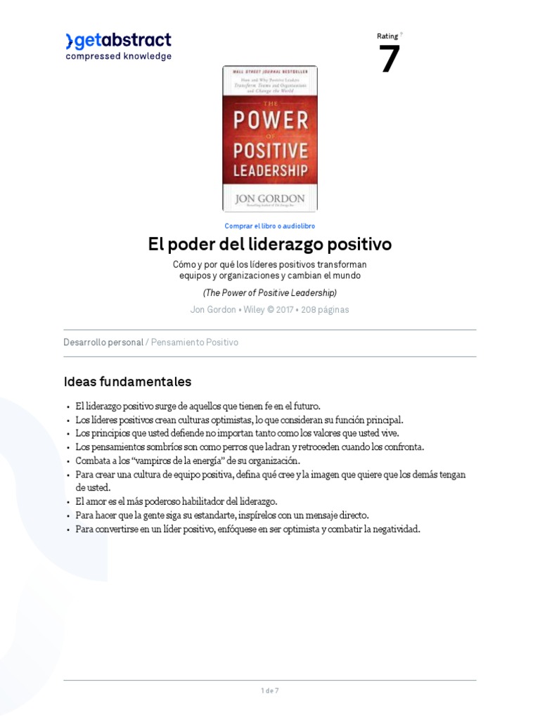 RESUMEN - El-Poder-Del-Liderazgo-Positivo-Gordon-Es-37452 | PDF | Liderazgo | Amor