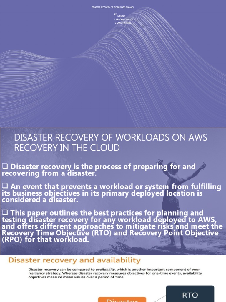 AWS Disaster Recovery Best Practices | PDF