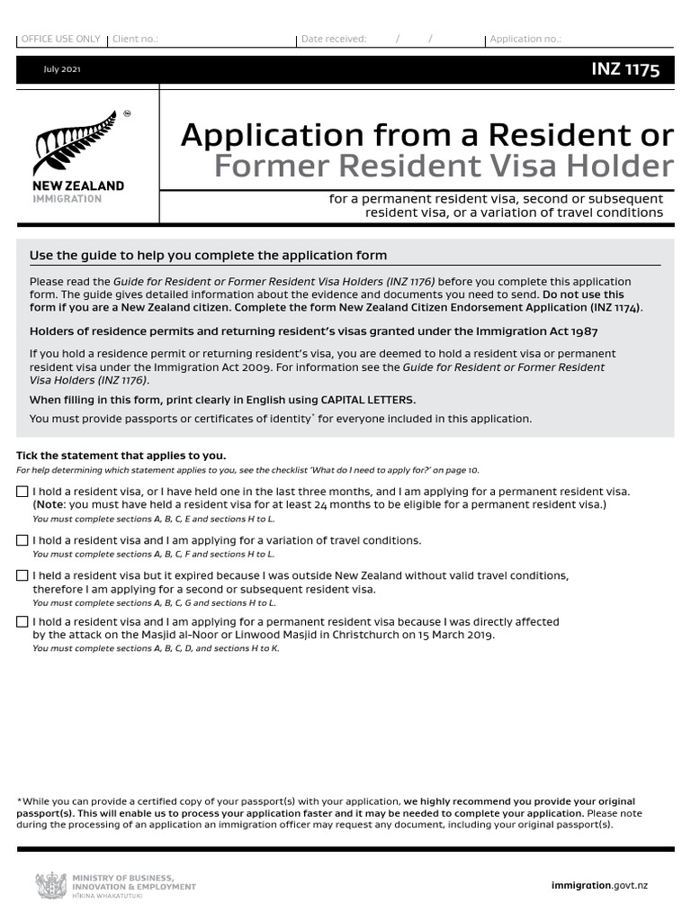 Resident Visa Application Guide NZ | PDF | Travel Visa | Credit Card