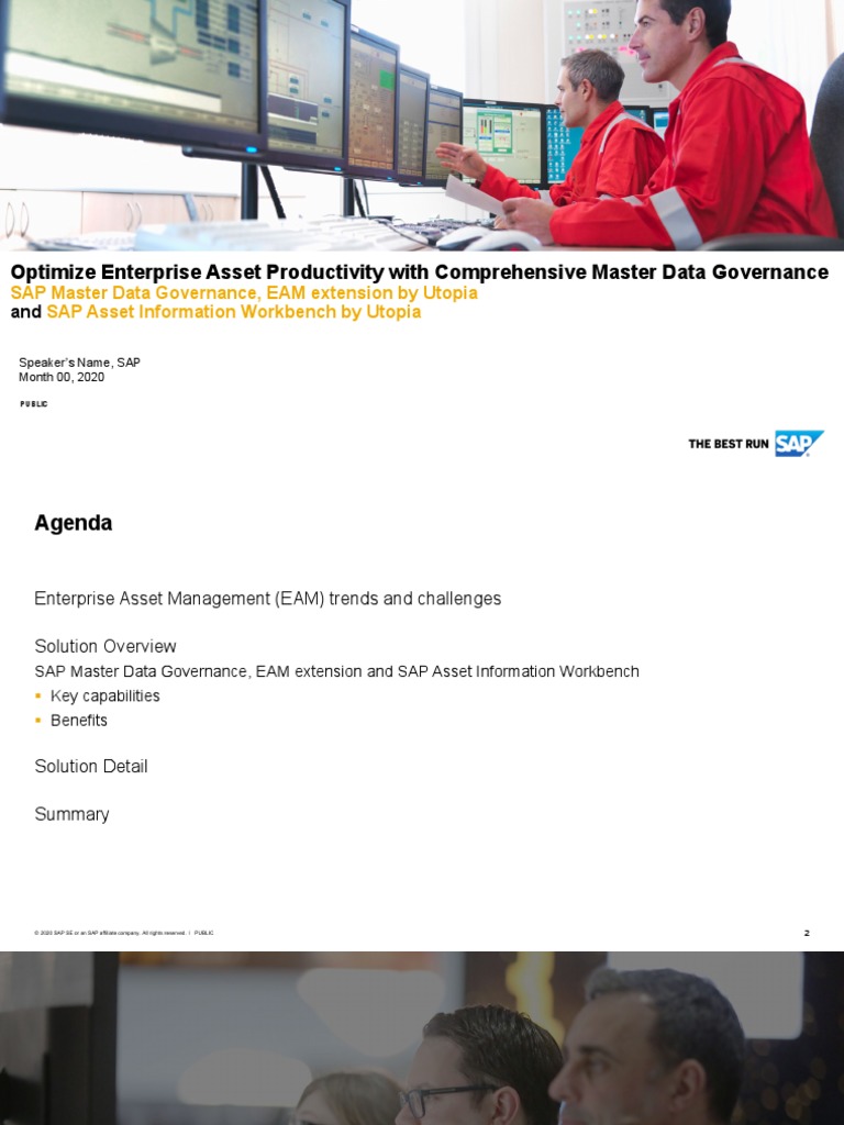 Customer Presentation SAP Master Data Governance EAMx and SAP Asset Information Workbench 2020 ...