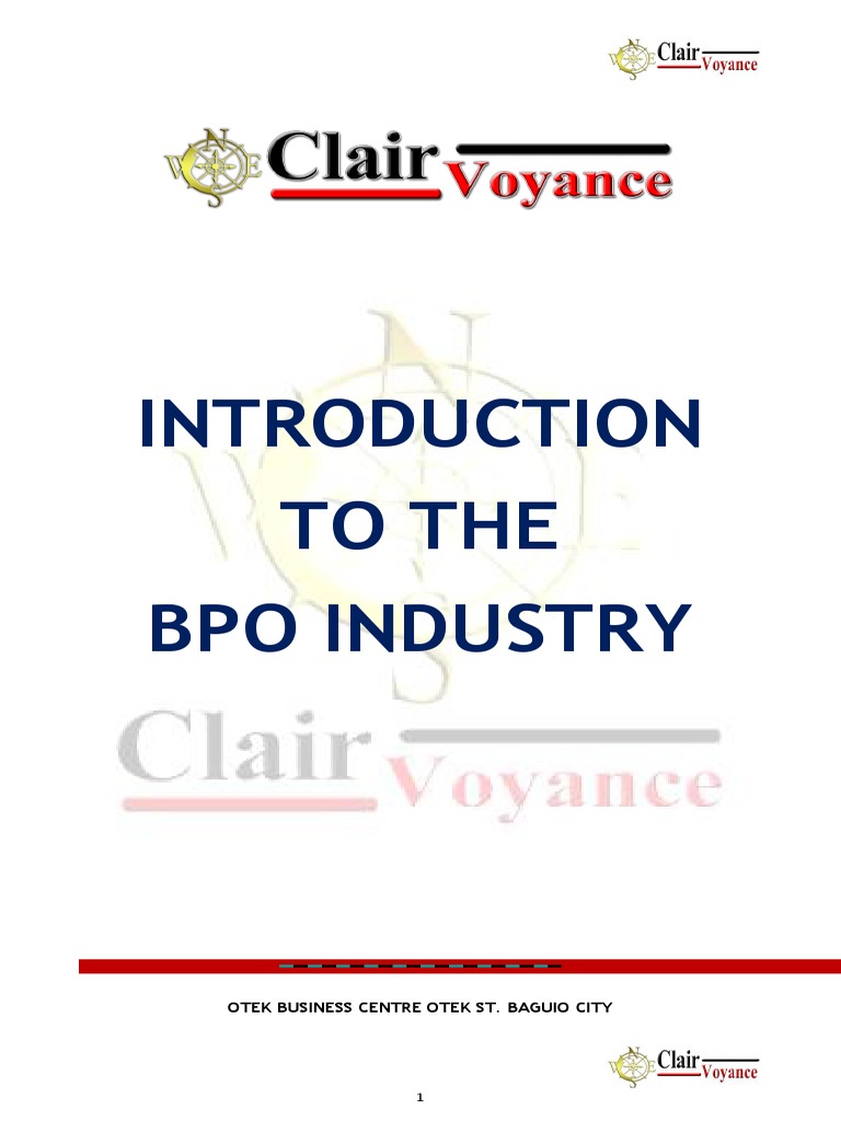 Introduction To The BPO Industry | PDF | Outsourcing | Offshoring