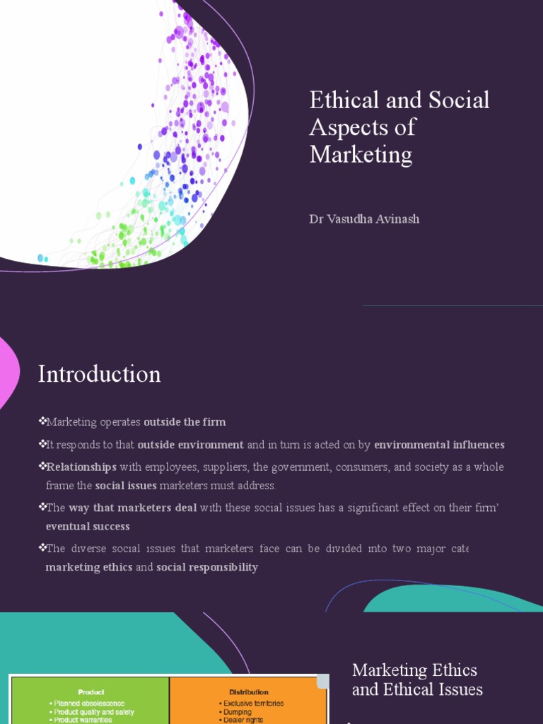 Ethical and Social Aspects of Marketing | PDF | Sales | Marketing