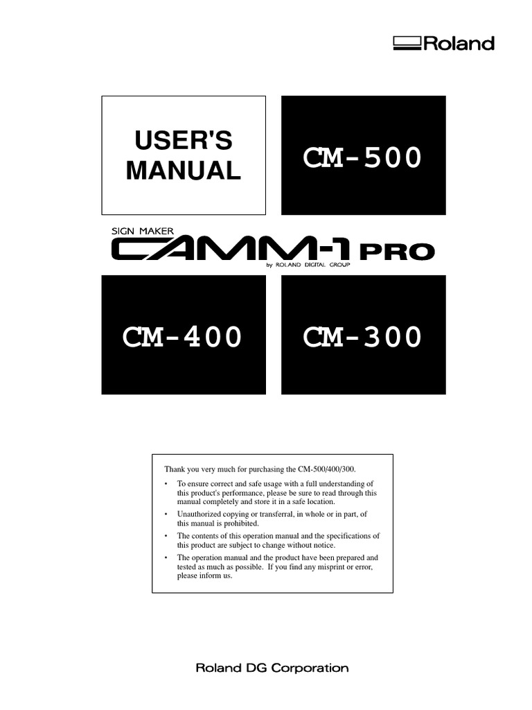 Roland cm500 | PDF | Menu (Computing) | Electromagnetic Interference