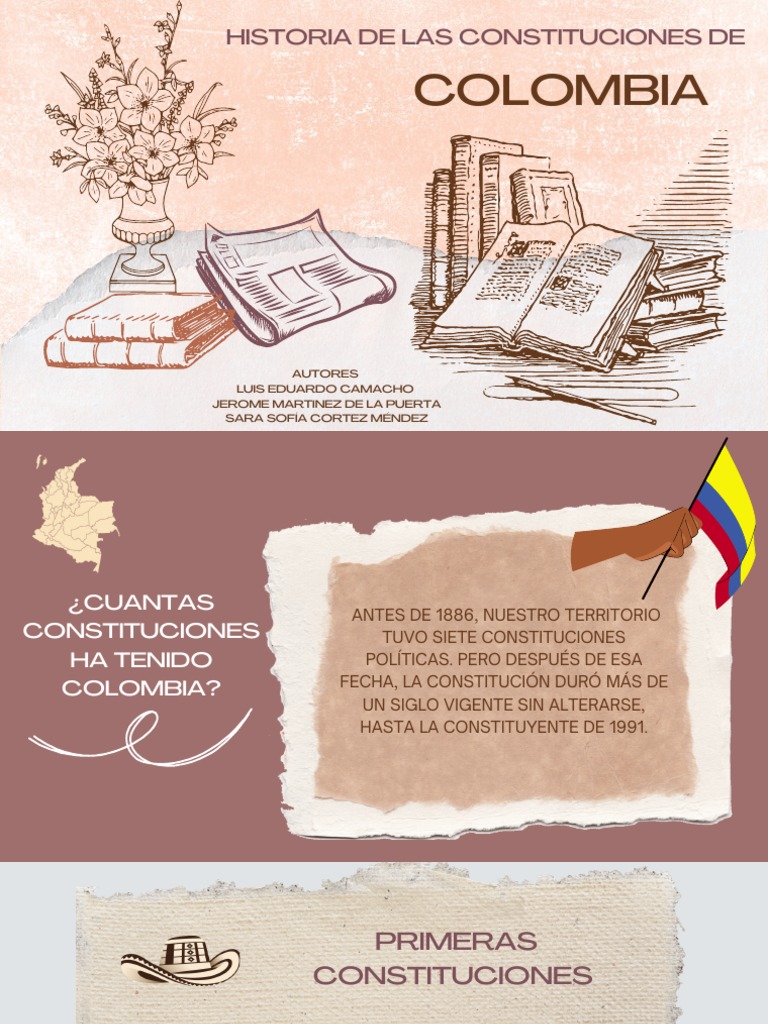 Historia De Las Constituciones De Pdf Colombia Gobierno
